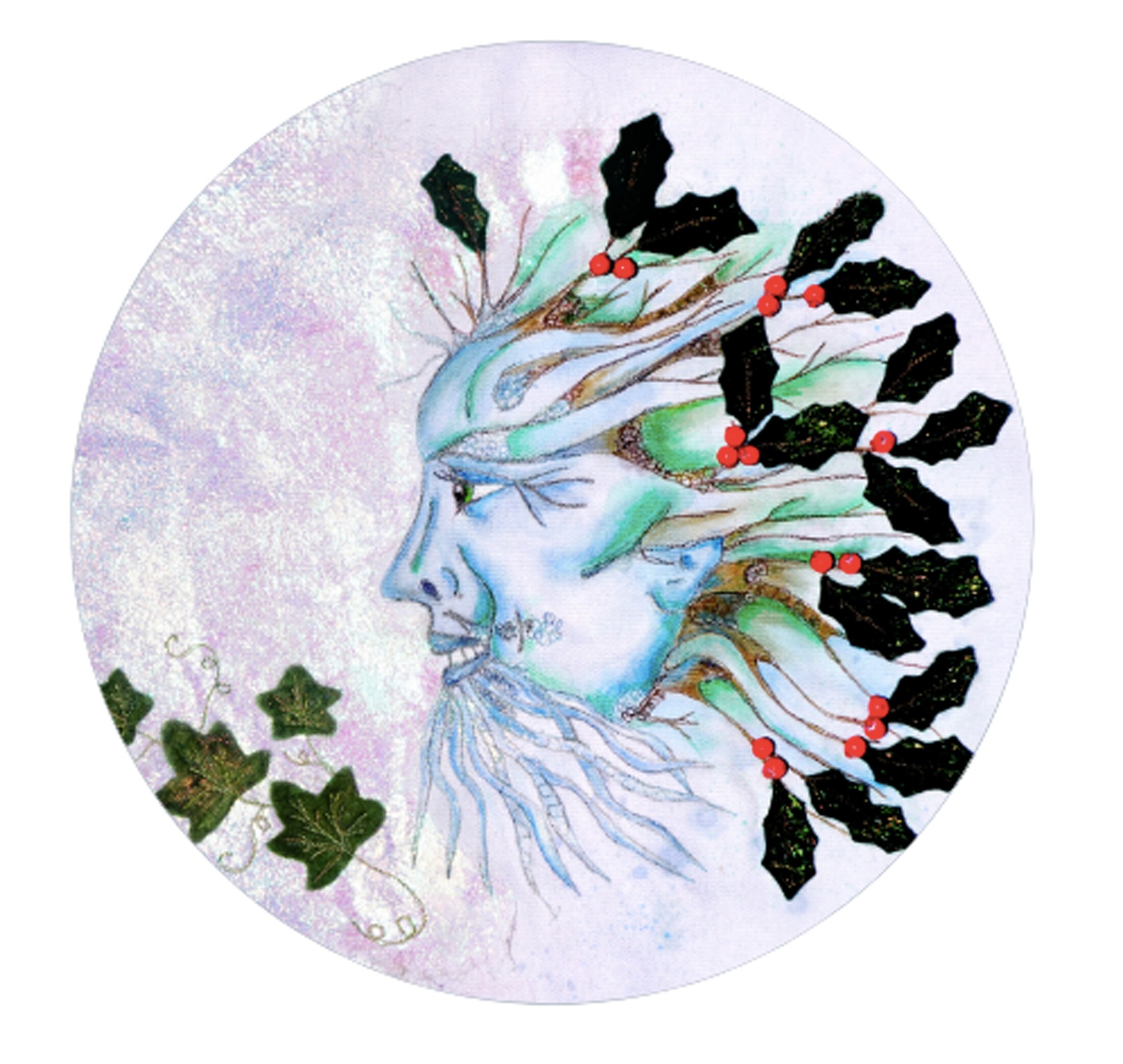 Green Man Sticker Sheet 24 Green Man Stickers 4cm Seasonal | Etsy