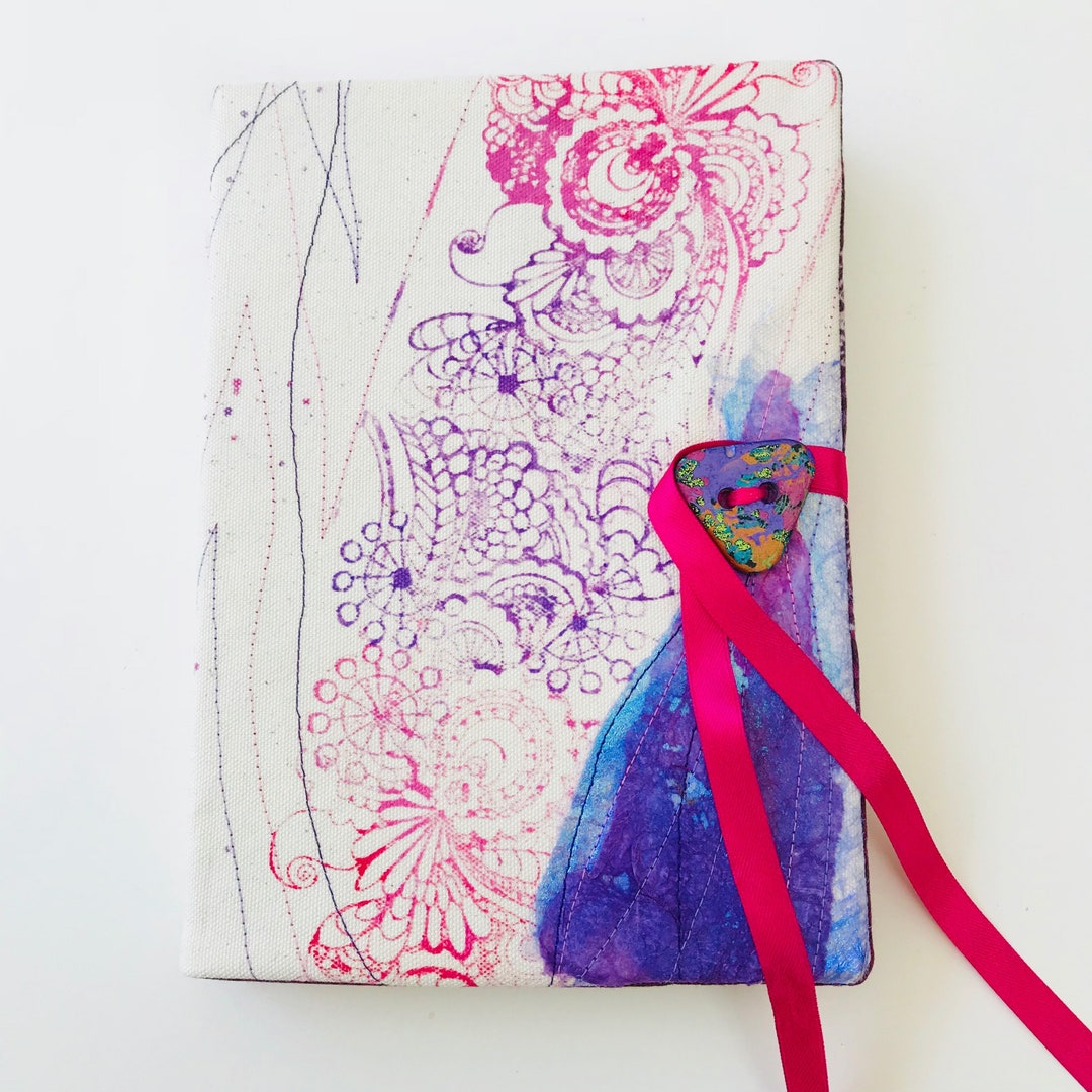 Funky Textile Journal Cover, A5 Reusable Notebook Cover - Etsy