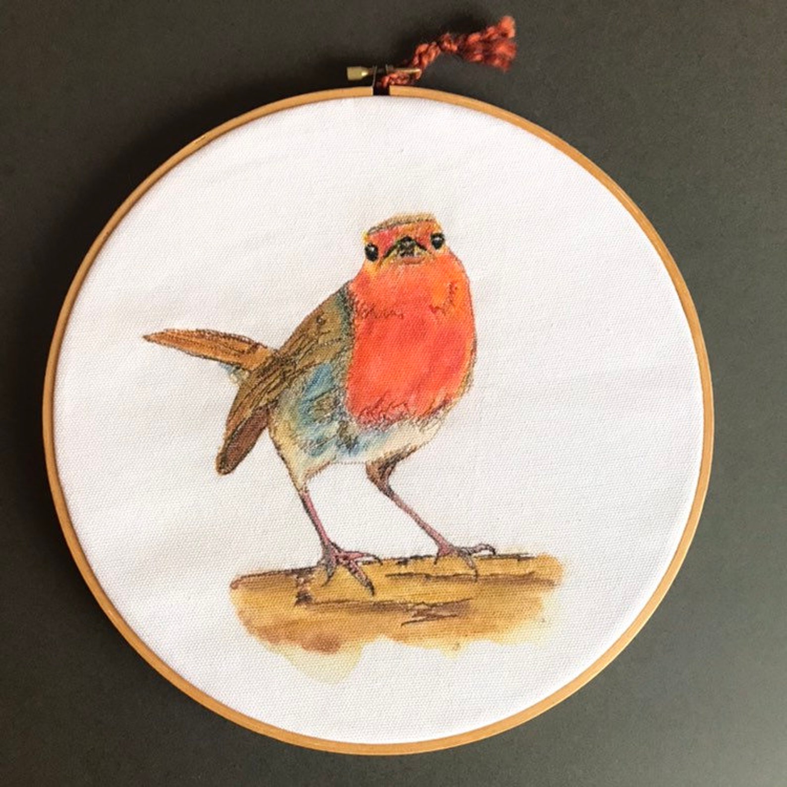 Robin Textile Art Robin Decor - Etsy