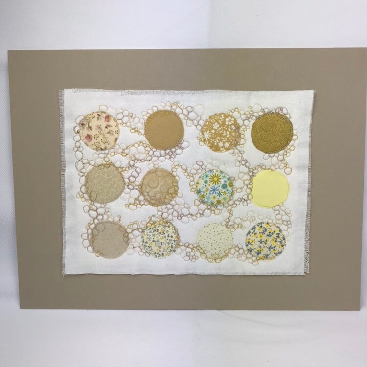 Champagne Bubbles Textile Art, Abstract Fibre Art - Etsy