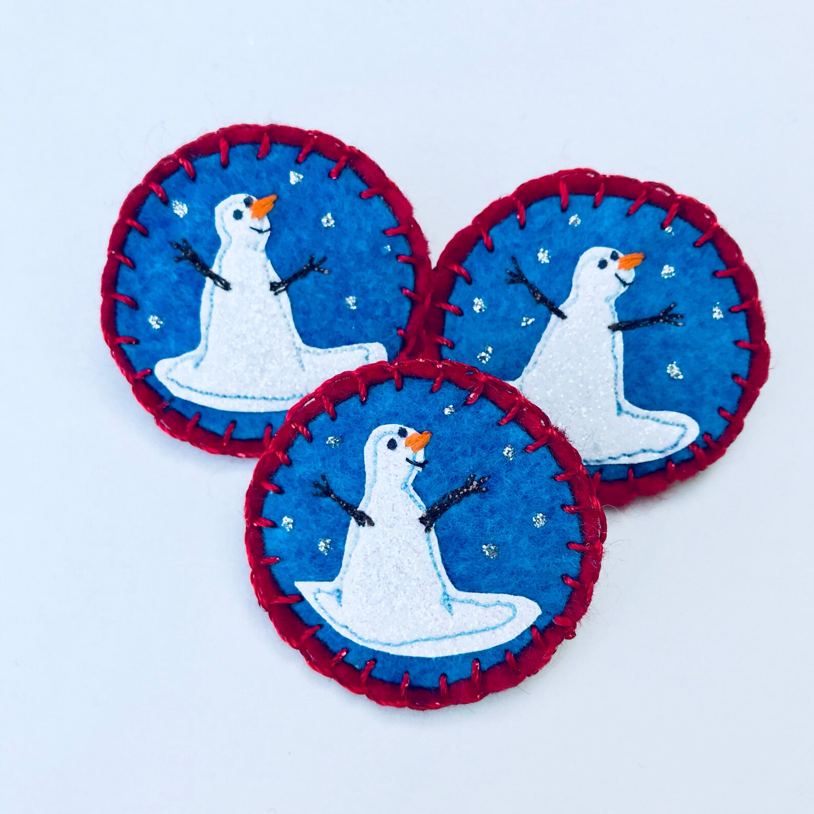 Snowman Brooch, Christmas Pin, Christmas Felt Badge, Winter Brooch - Etsy
