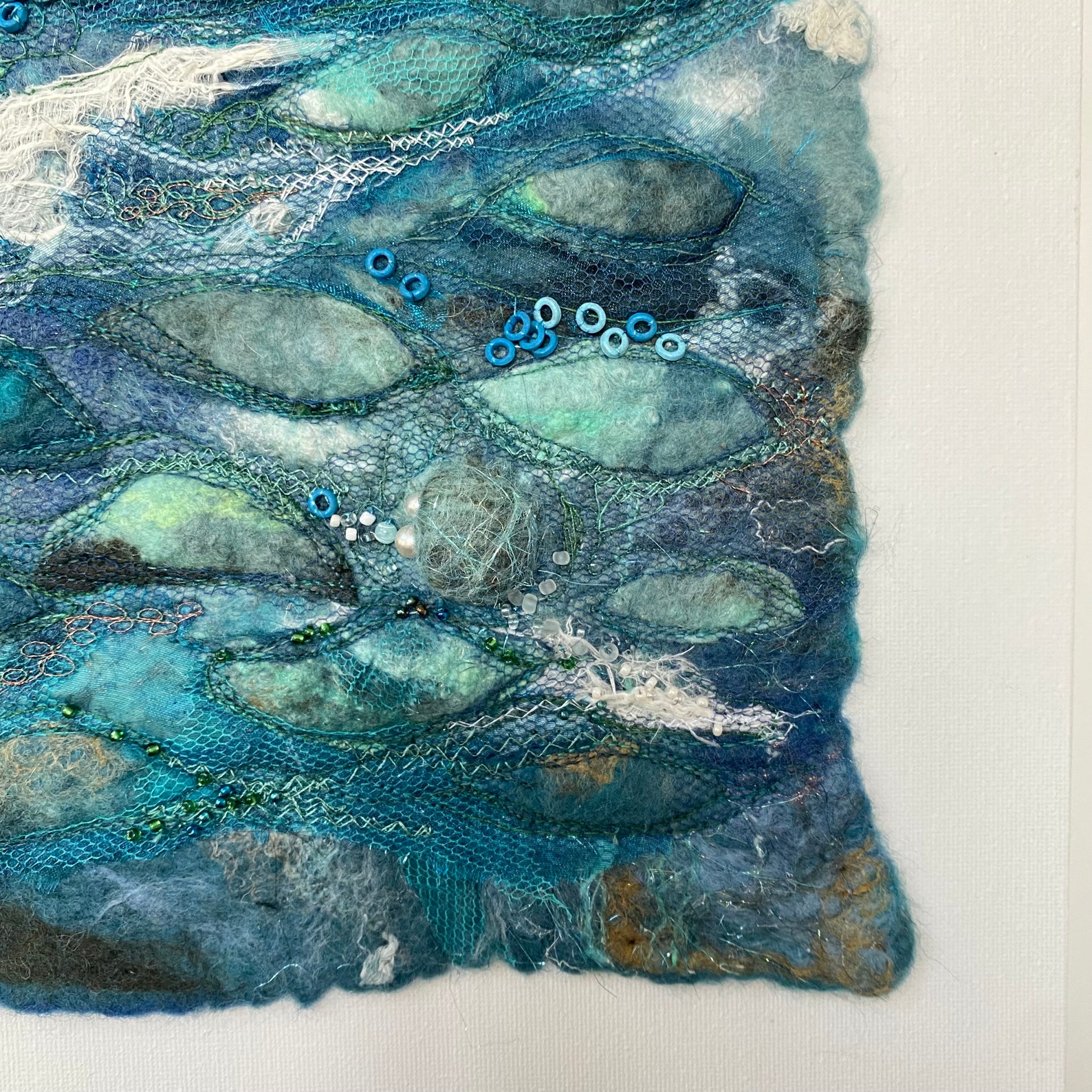 Ocean Waves Abstract Textile Art - Etsy UK