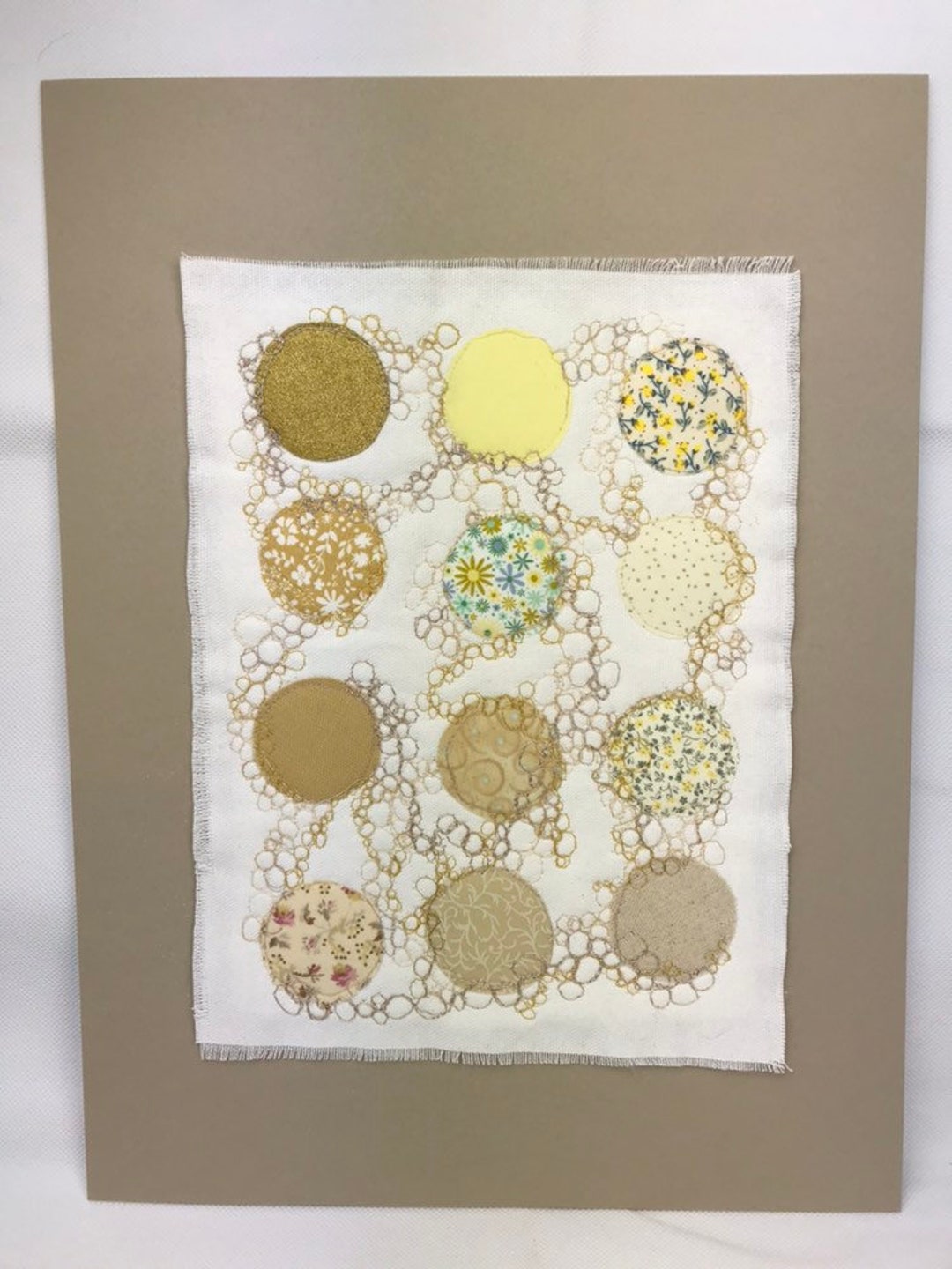 Champagne Bubbles Textile Art, Abstract Fibre Art - Etsy