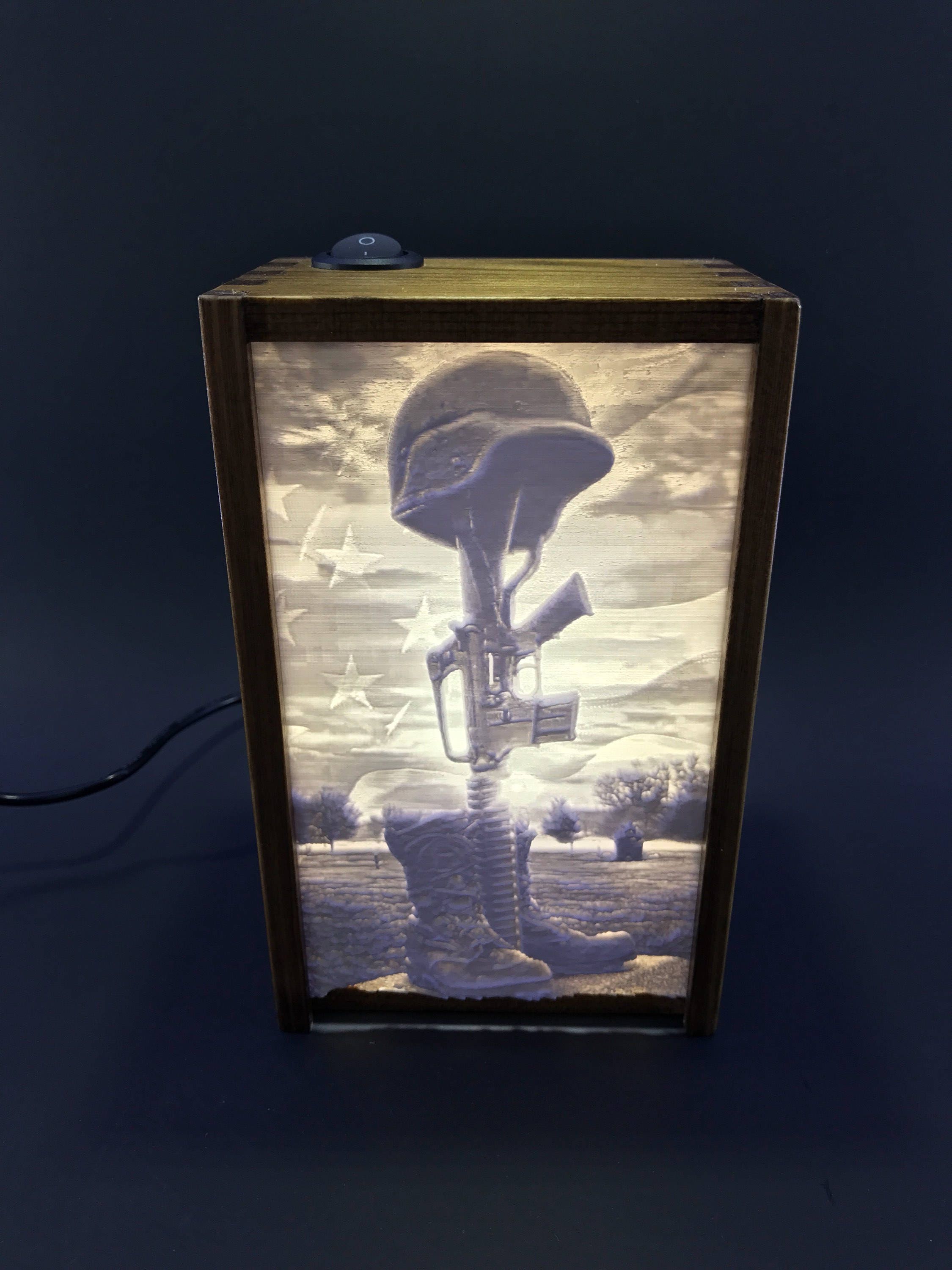 Cool Husband Gift Wooden Lamp Man Desk Lamp Wood Photo | Etsy