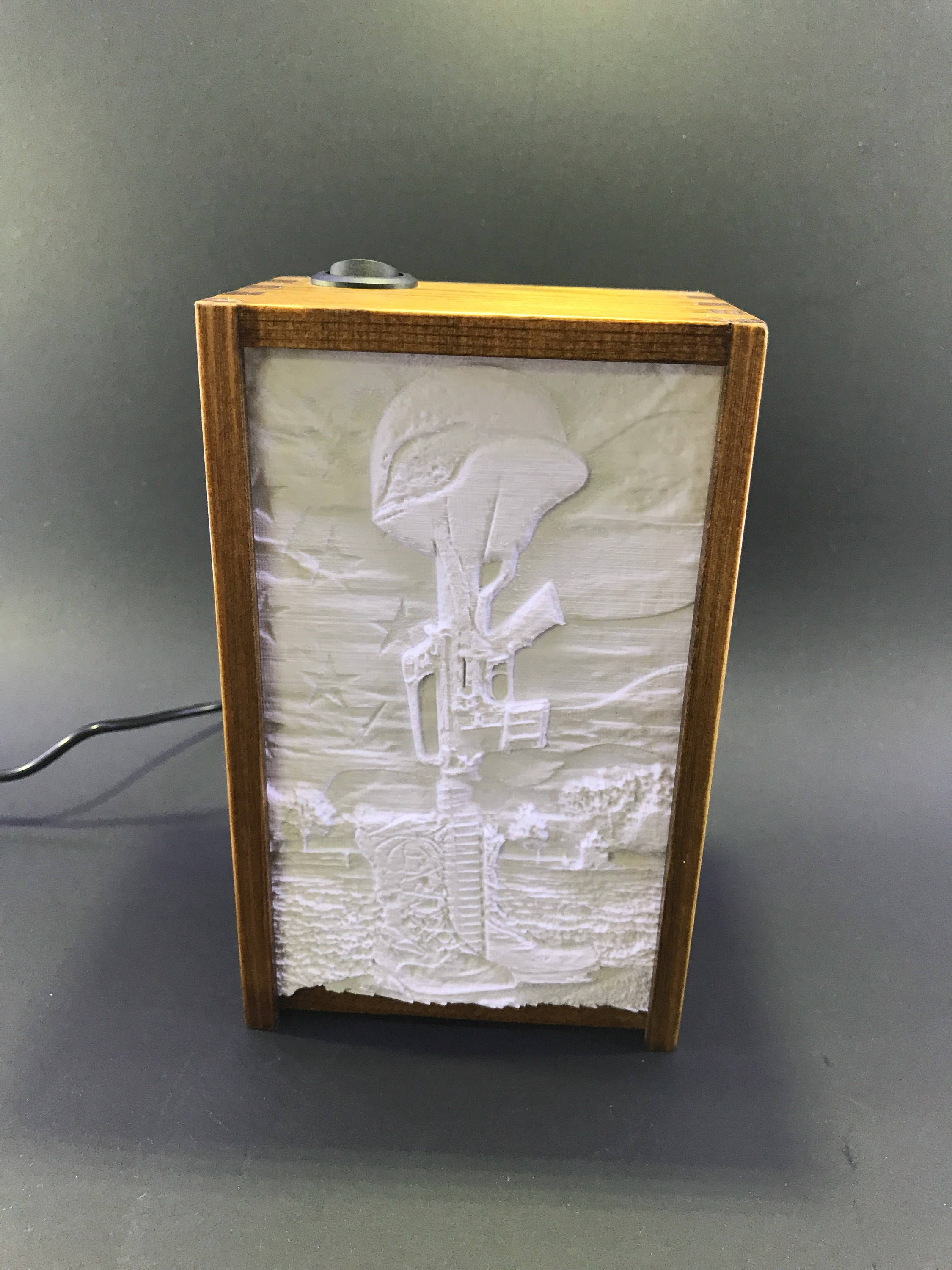 Cool Husband Gift Wooden Lamp Man Desk Lamp Wood Photo | Etsy