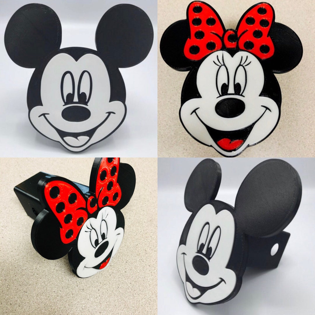 3D Printed Mickey / Minnie Mouse Trailer Hitch Cover - Perfect for ...