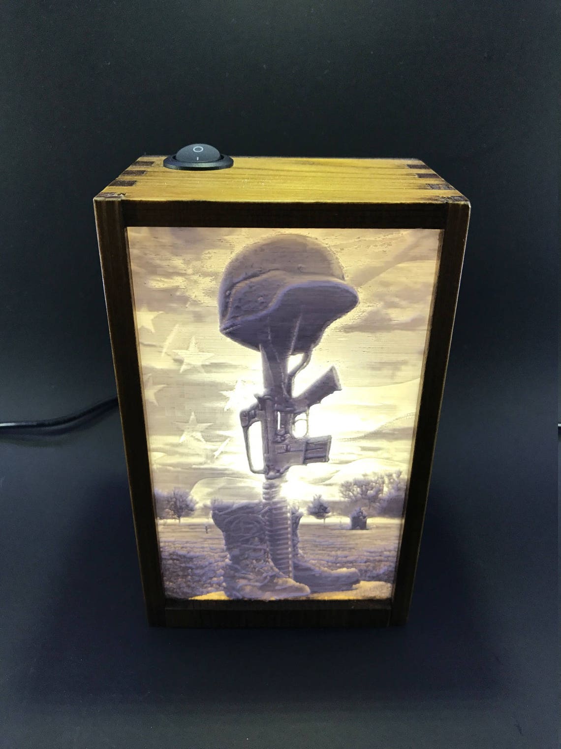 Cool Husband Gift Wooden Lamp Man Desk Lamp Wood Photo | Etsy