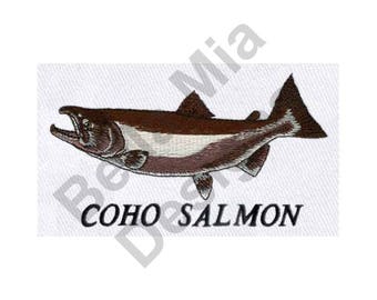 Salmon embroidery | Etsy