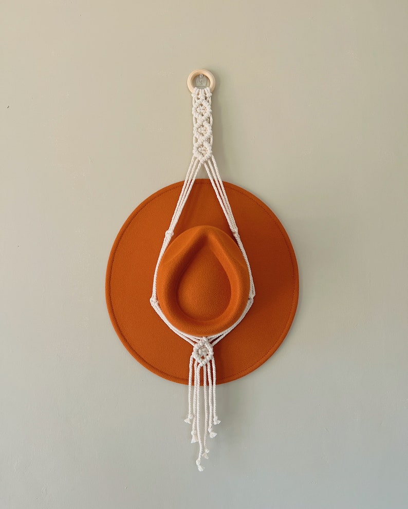Macrame Hat Wall Hanger hat Holder Storage and Display - Etsy
