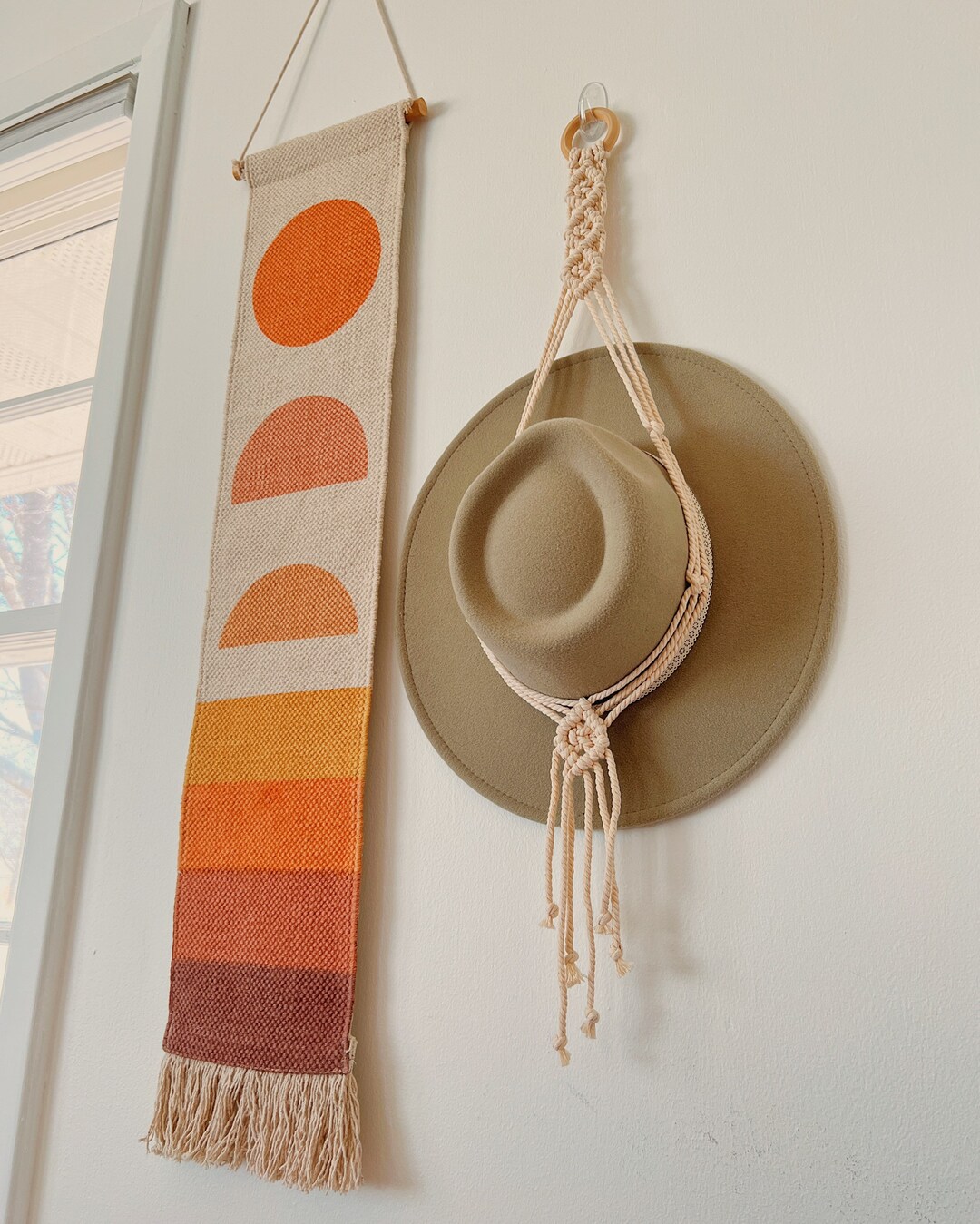 Macrame Hat Wall Hanger -hat Holder, Storage and Display - Etsy