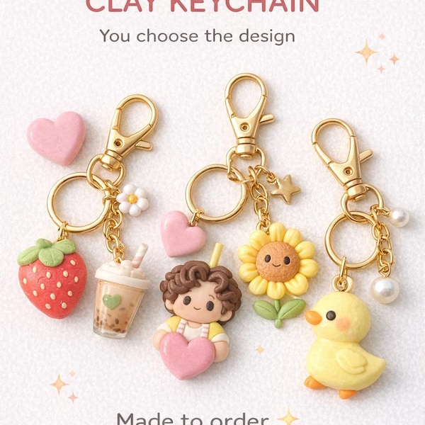 Clay Keychain - Etsy