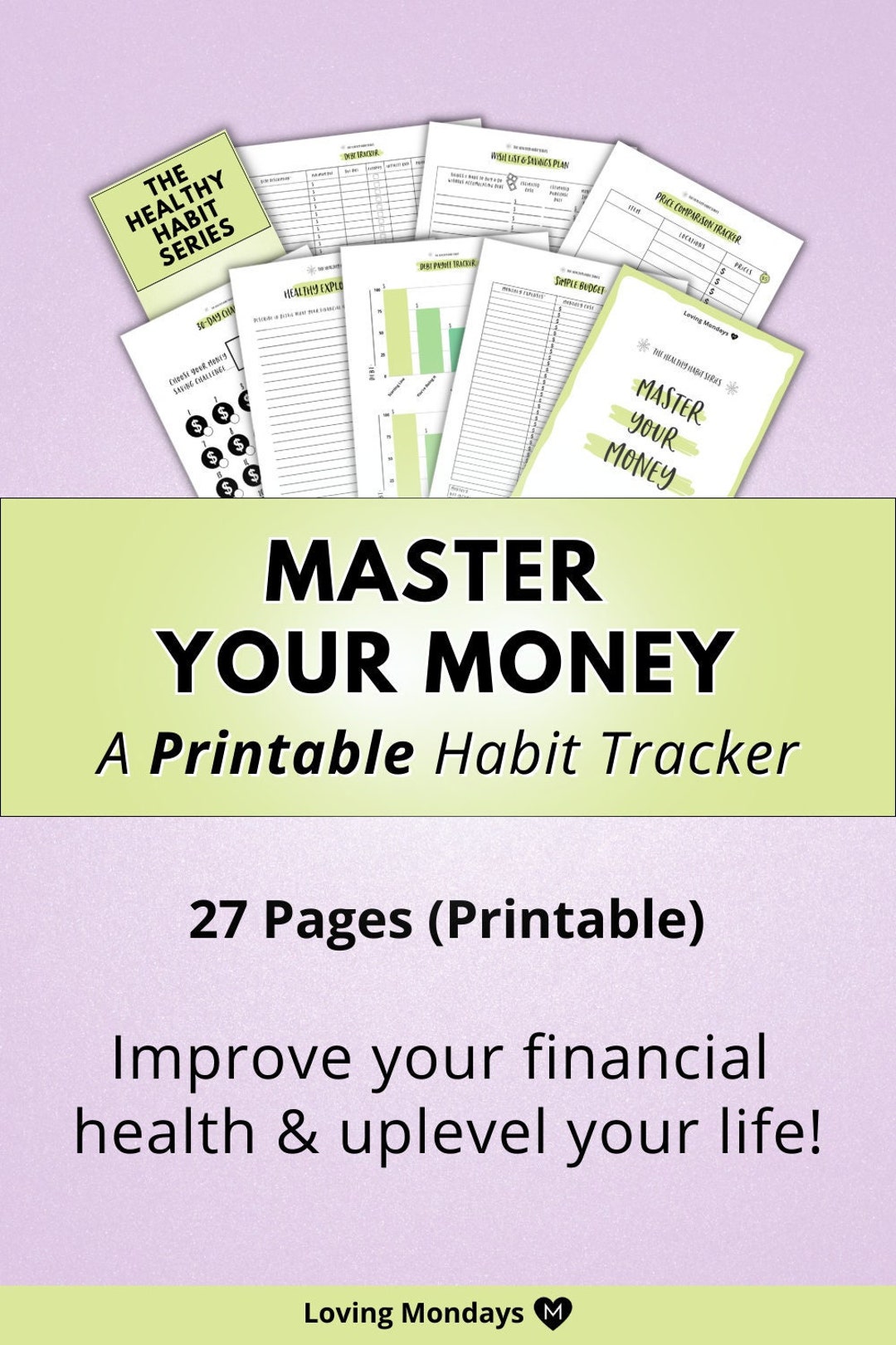 PDF Budget Planner Printable ~ Habit Tracker, Budget Template, Budget ...