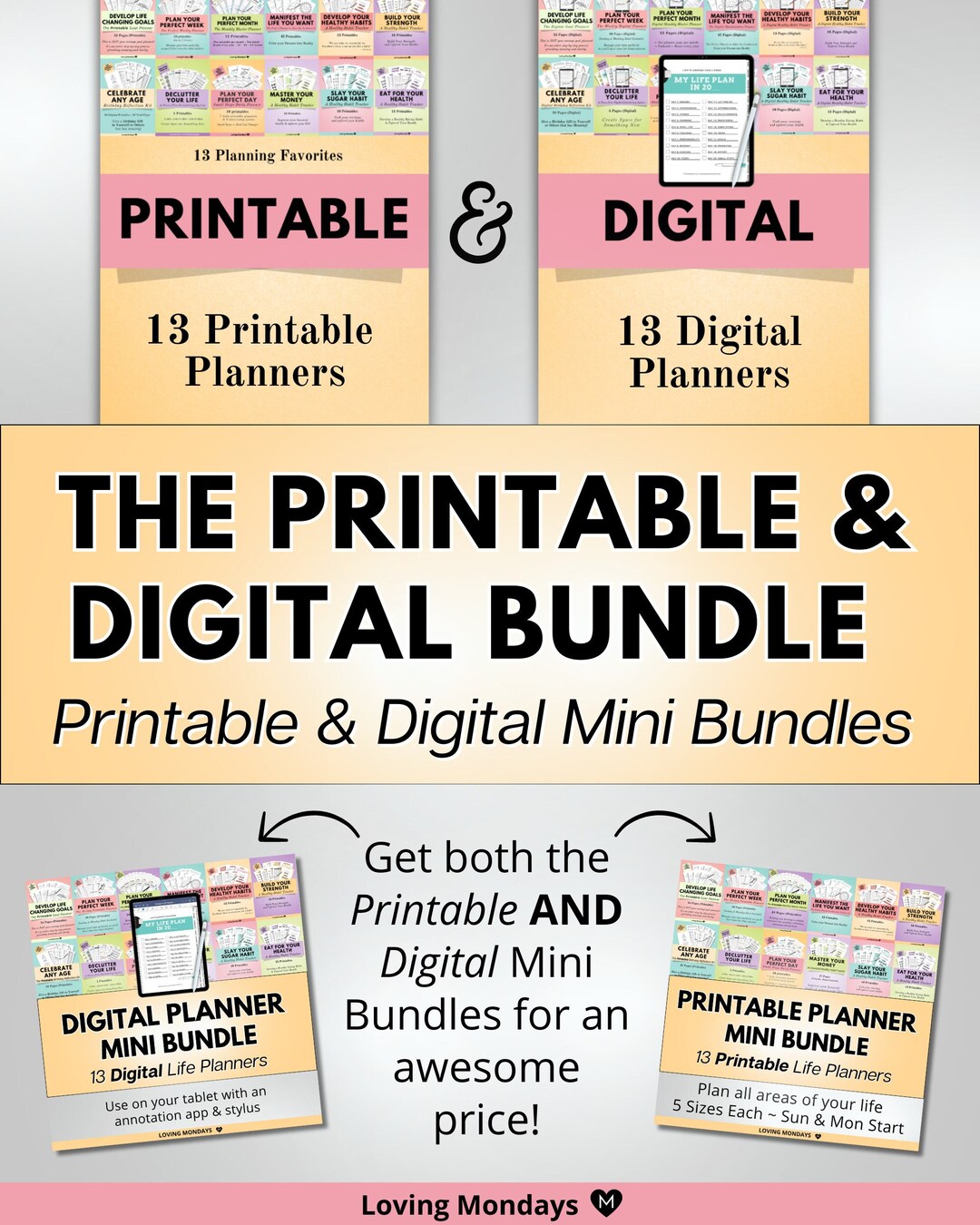 The Printable & Digital Bundle Get the Printable Planner - Etsy