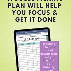 Digital Decluttering Planner, iPad Tablet, Goodnotes, Digital Notebook ...