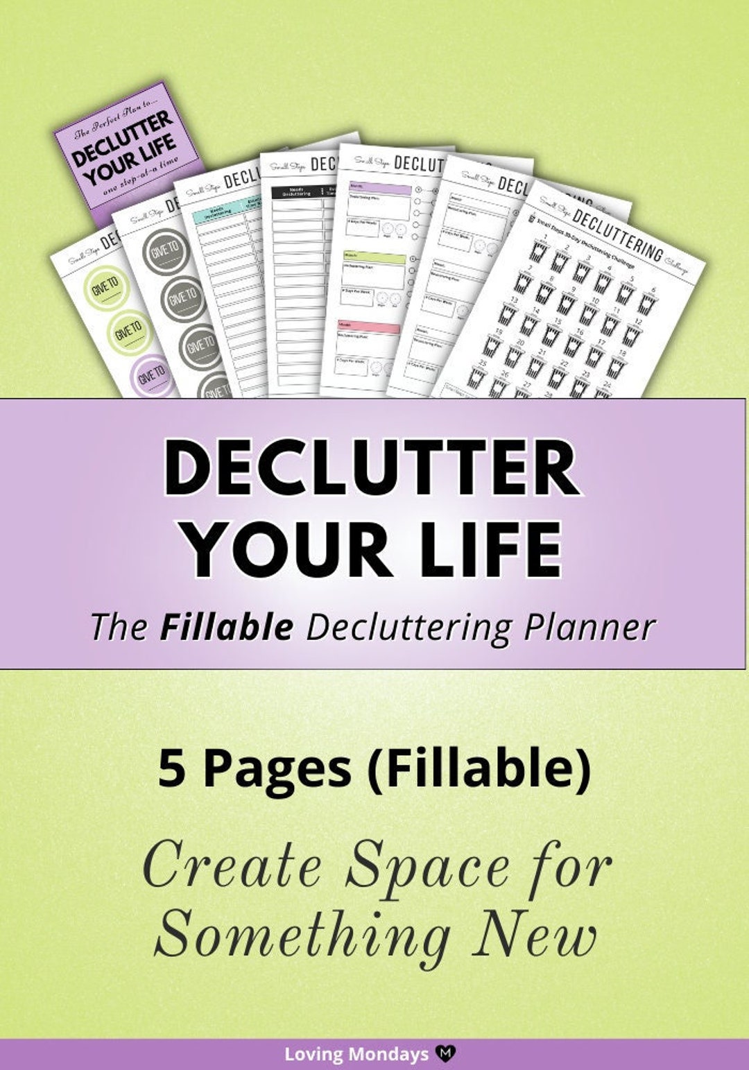 Fillable Declutter Planner ~ Fillable PDF ~ Fillable Declutter ...