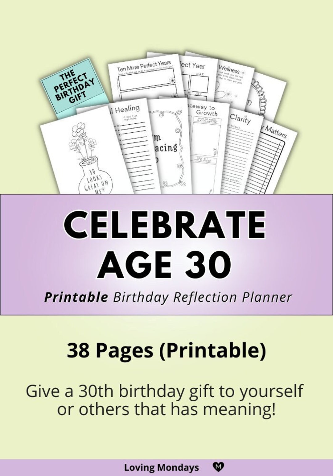 Printable Birthday Reflection Planner for Age 30+ ~ Plan Out the Next ...