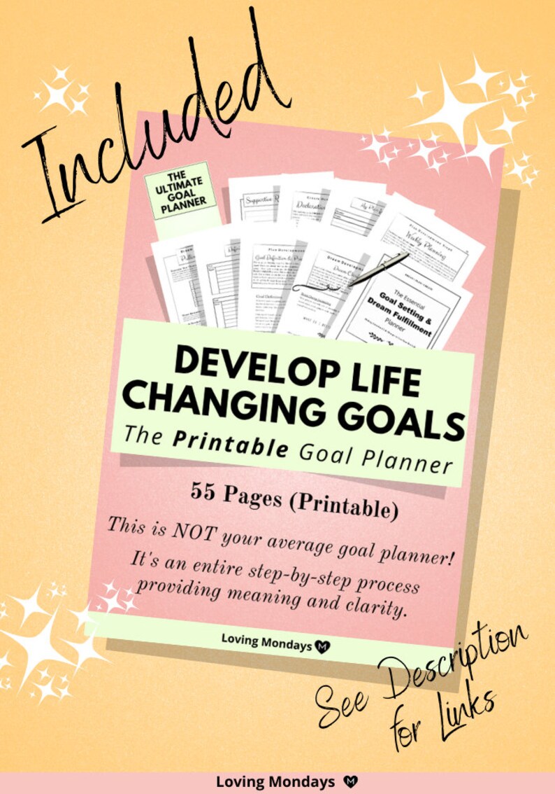 Printable Life Planner Bundle Weekly Planner Goal Planner | Etsy