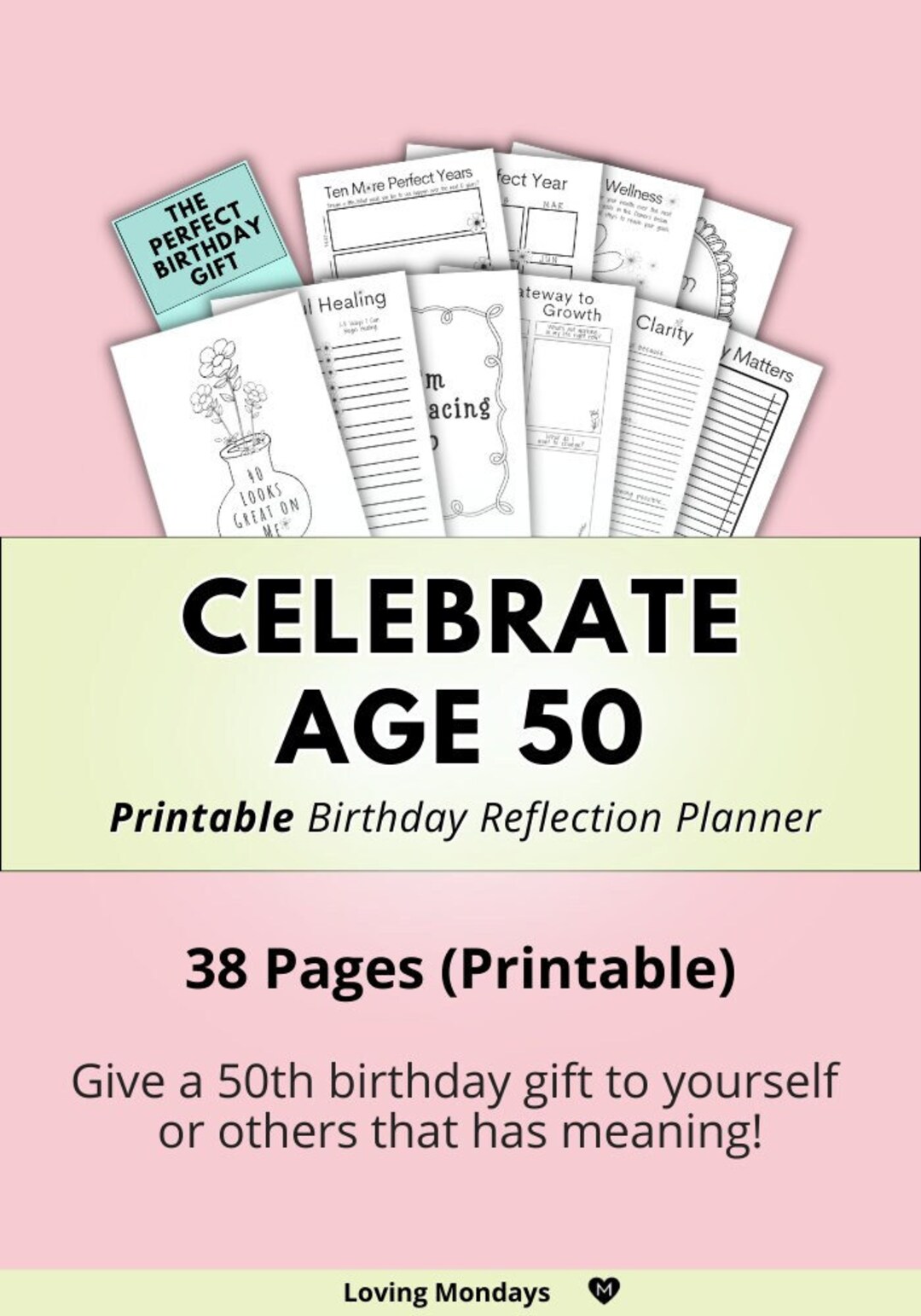Printable Birthday Reflection Planner for Age 50+ ~ Plan Out the Next ...