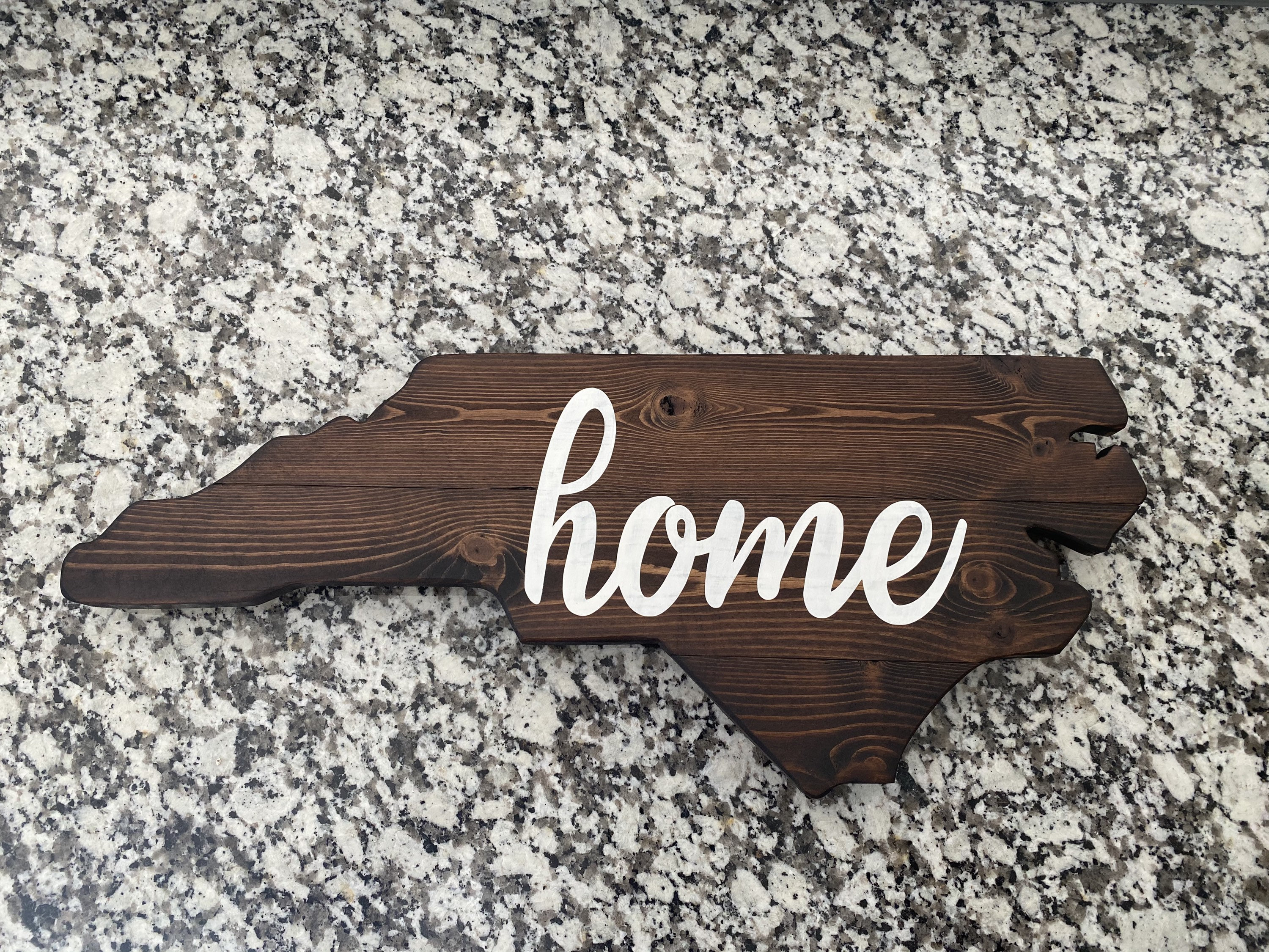 Wooden North Carolina Sign, Pick Stain, North Carolina Art, North ...