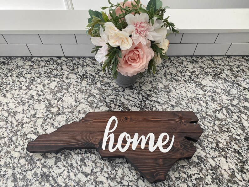 Wooden North Carolina Sign, Pick Stain, North Carolina Art, North ...