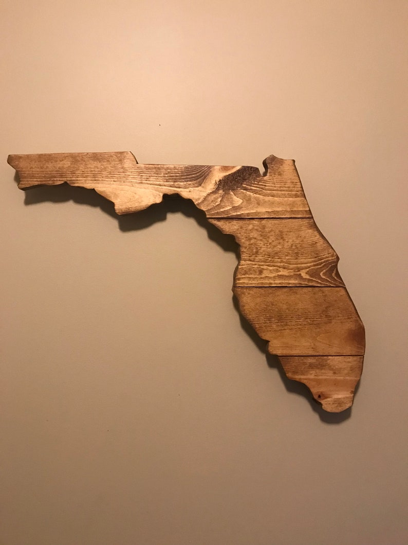 Stained Florida Sign Wooden Florida Sign Florida Art - Etsy