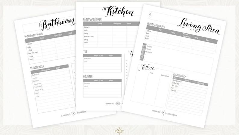 Home Decor Archives Sheets ~ Complete Bundle - Etsy