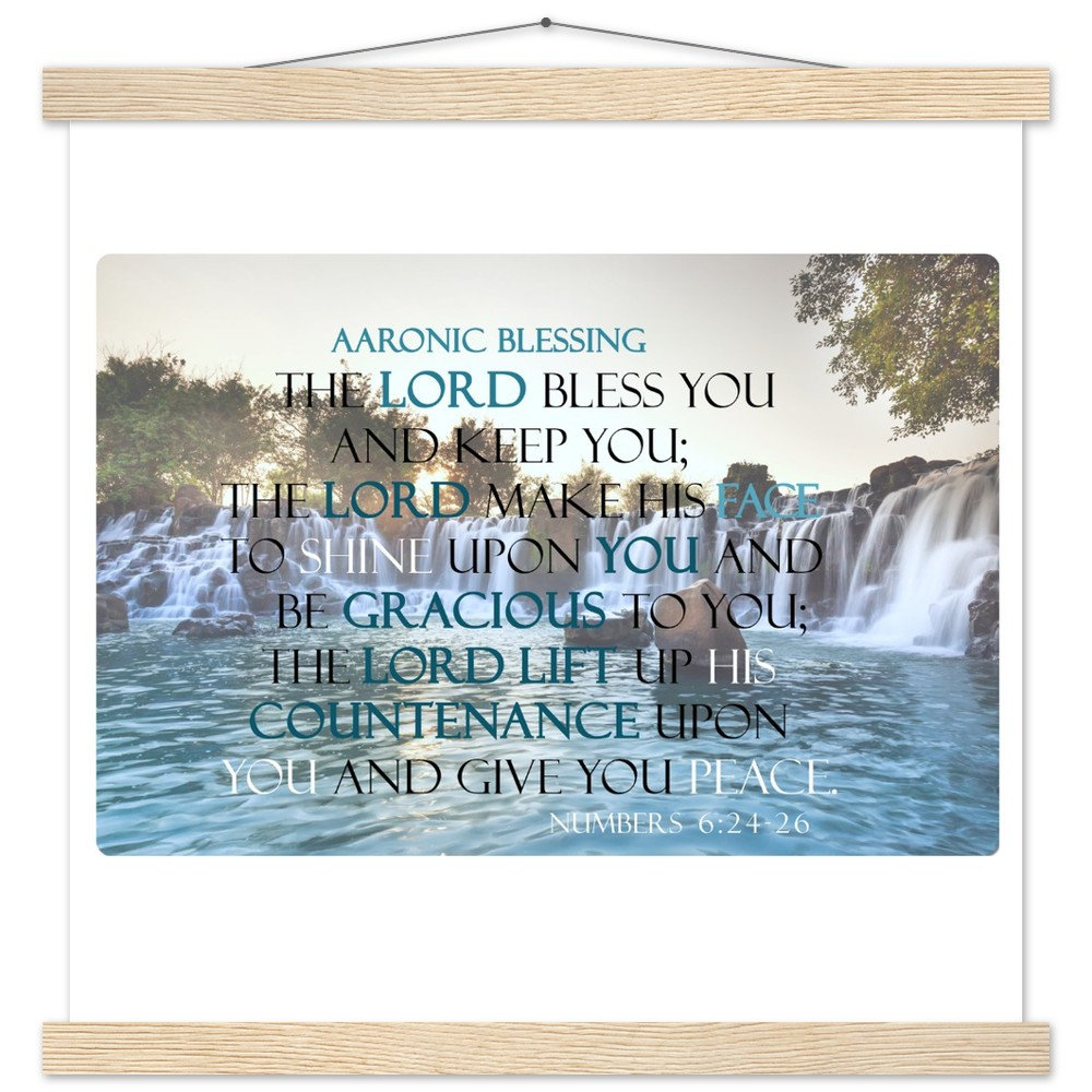 Aaronic Blessing, Numbers 6:24-26 Classic Semi-glossy Paper Poster With ...