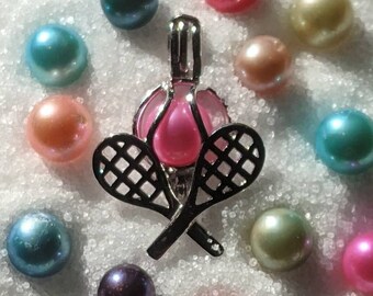 NEW 925 Sterling Silver Carousel Pearl Cage Locket Pendant Necklace ...