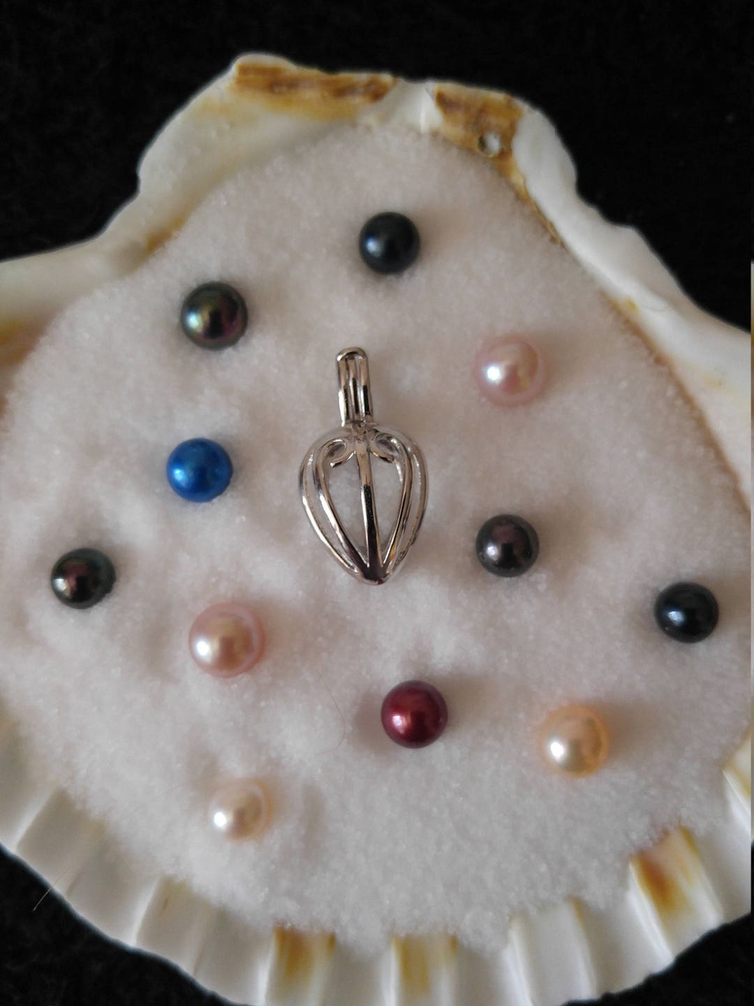 Sterling Silver Elegant Heart Pearl Cage Locket Necklace With Pearl ...