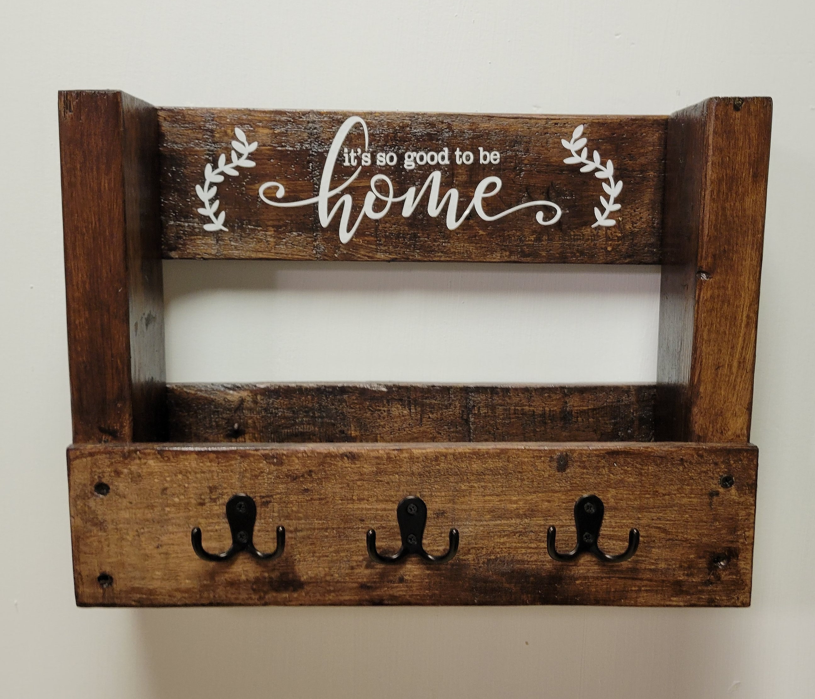 Pallet Key Rack With Shelf It's Good to Be Home Housewarming Gift Key ...