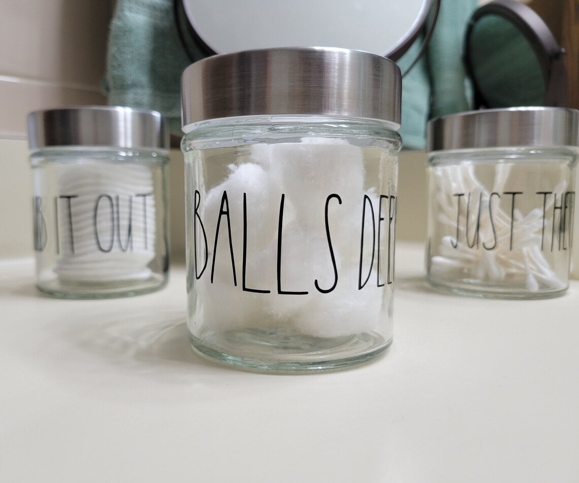 Dirty Bathroom Jars 3 Piece Set Funny - Etsy