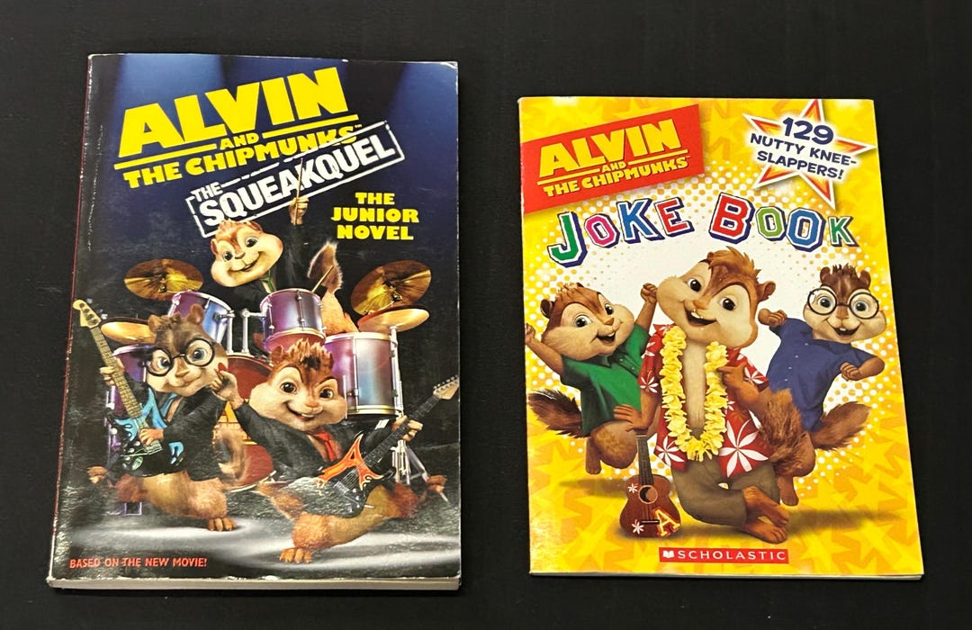 Set of 2 Alvin and the Chipmunks Paperback Books Joke Book and the ...