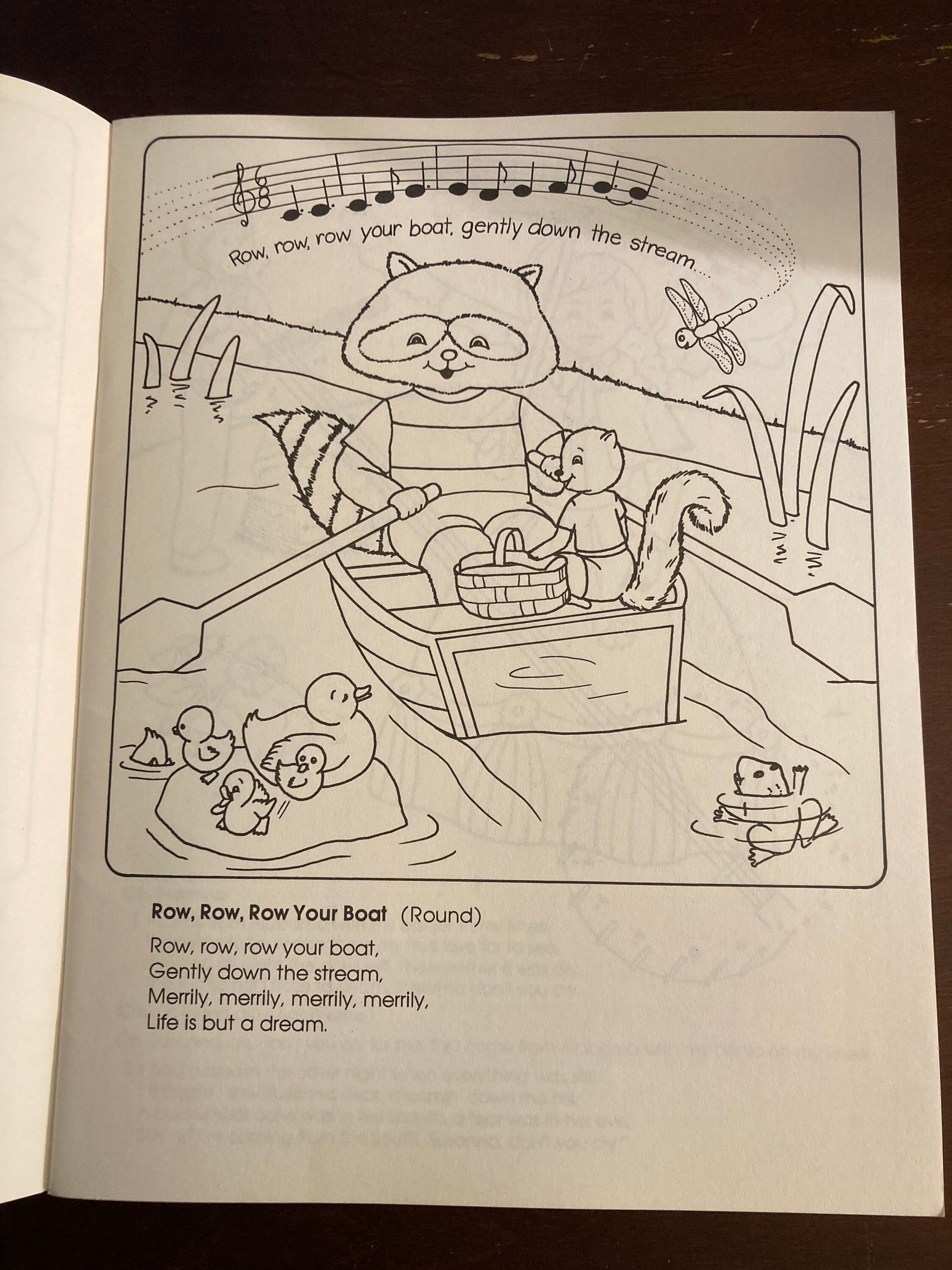 Row Row Row Your Boat Coloring Page