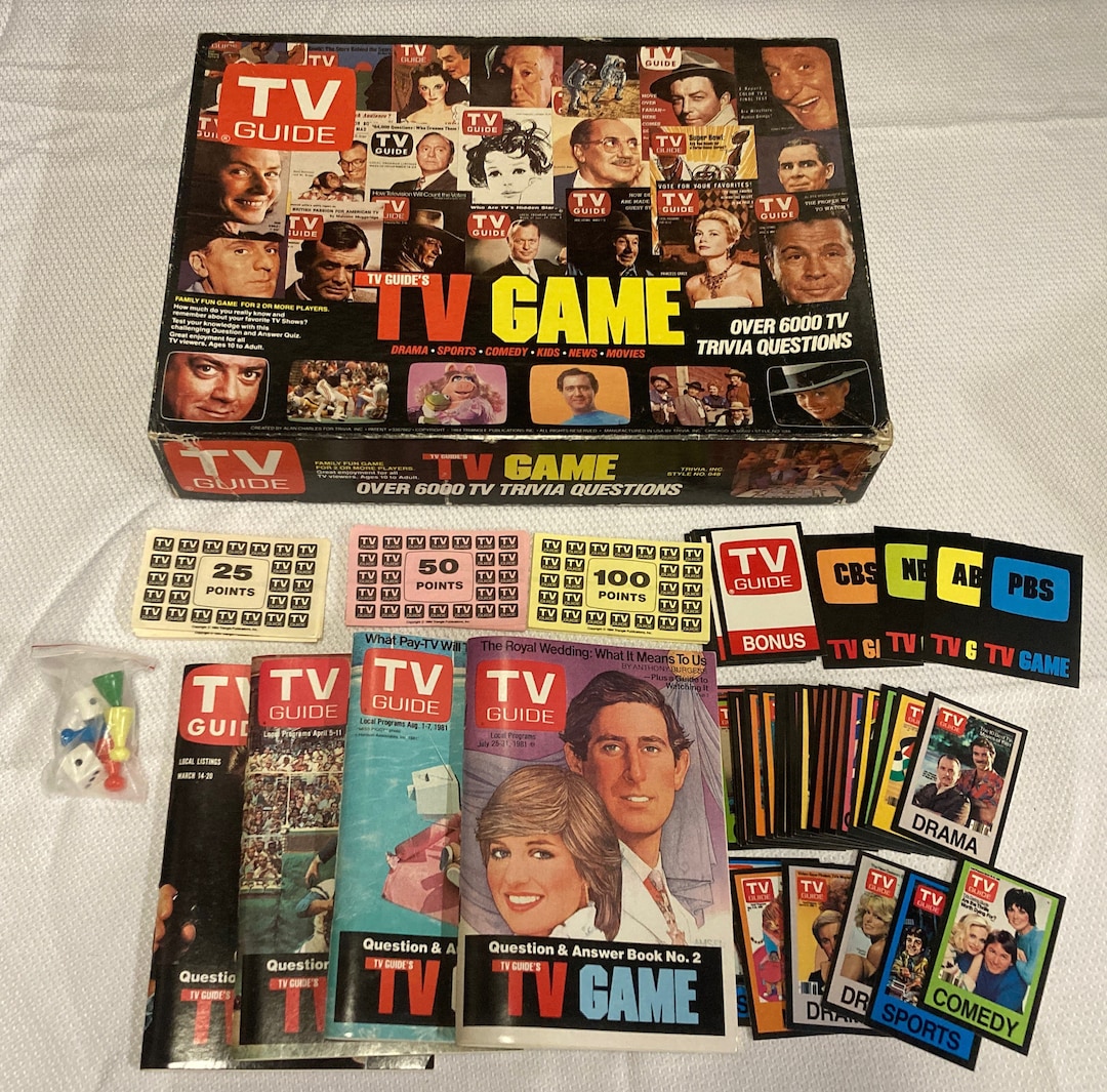 Vintage 1984 TV GUIDE Board Game Complete - Etsy