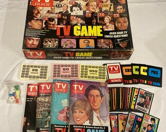 TV Guide Game Vintage TV Trivia Game 1984 Classic TV Board Game - Etsy