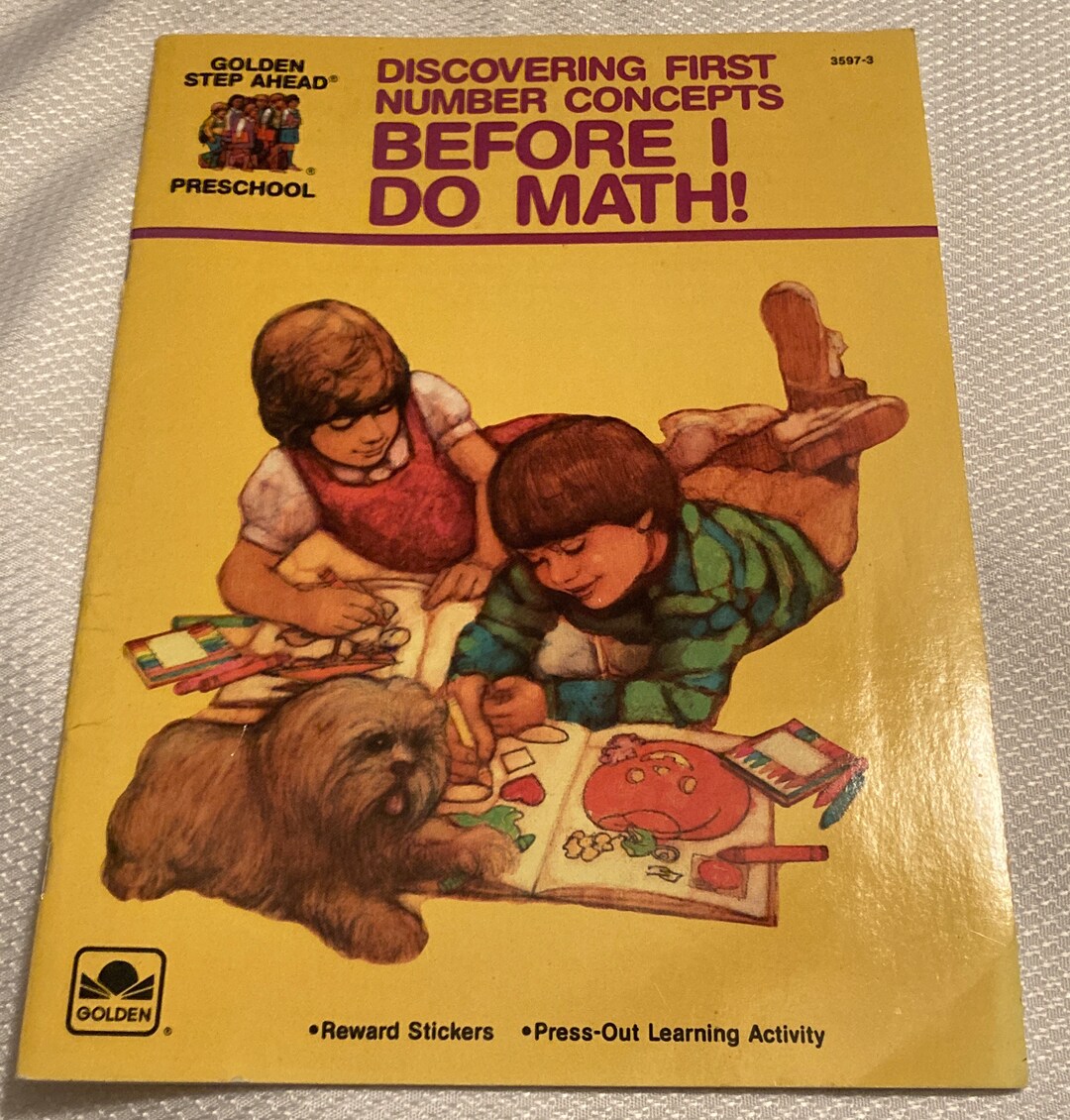 Vintage 1987 Golden Step Ahead Preschool Workbook Discovering First ...