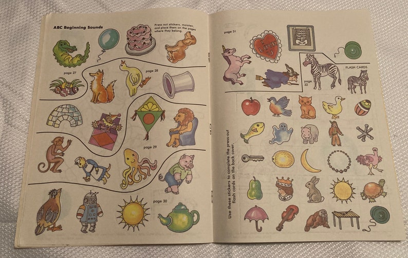 Vintage 1984 Golden Step Ahead Preschool Workbook ABC - Etsy