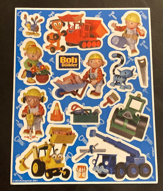 Vintage 2001 Bob the Builder Sticker Sheet | Etsy