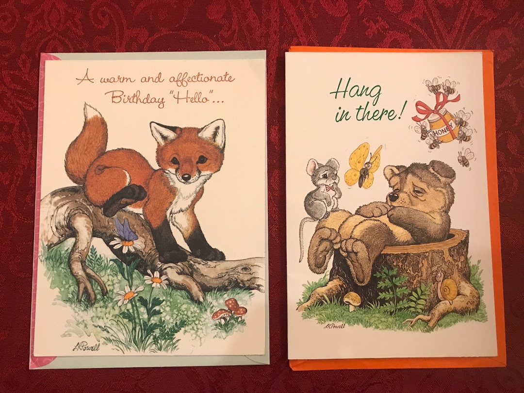 Set of 2 Vintage 1980s AMERICAN GREETINGS Cards by Artist - Etsy
