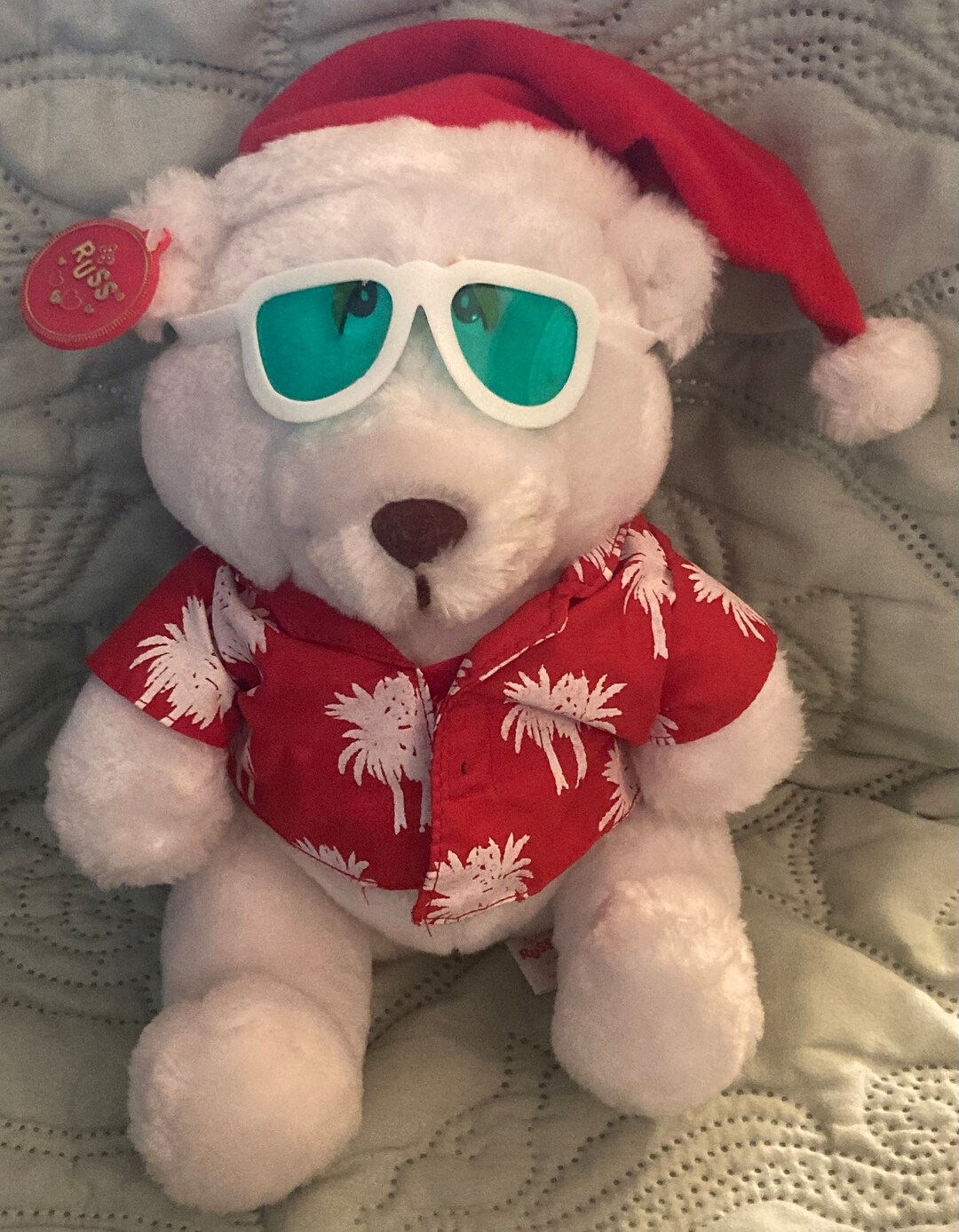 Vintage Russ Berrie Christmas Santa Tropez Plush - Etsy