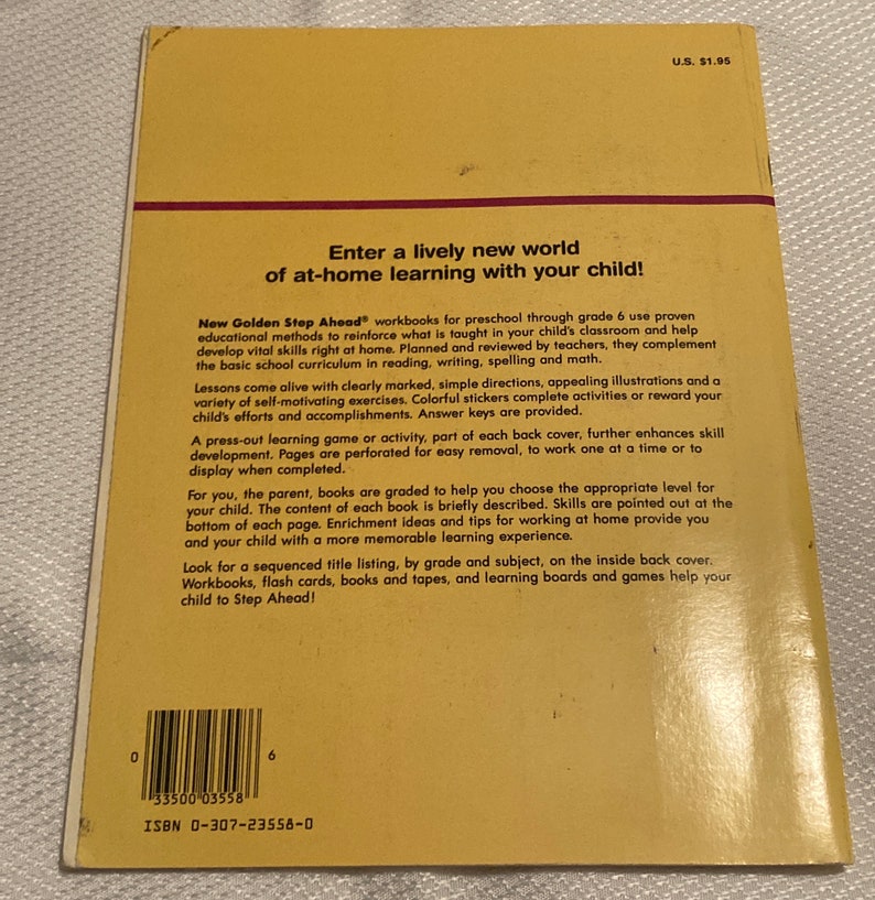 Vintage 1984 Golden Step Ahead Preschool Workbook ABC - Etsy