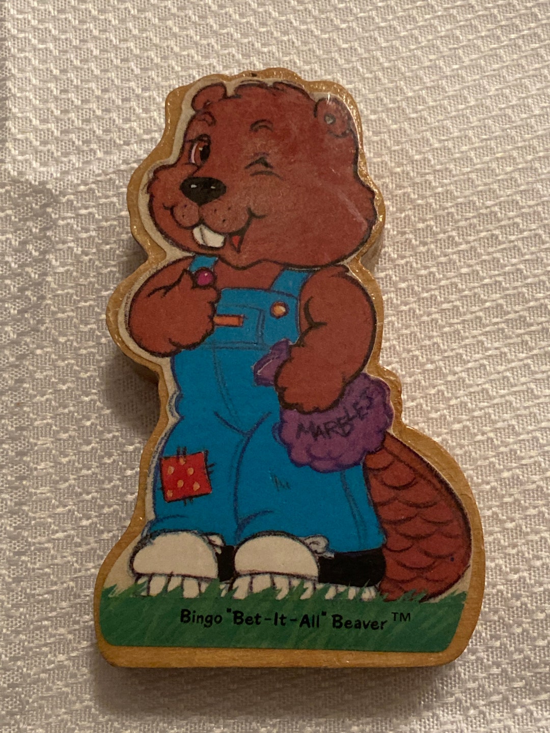 Vintage 1984 Get Along Gang Bingo bet-it-all Beaver Wooden Figure by ...