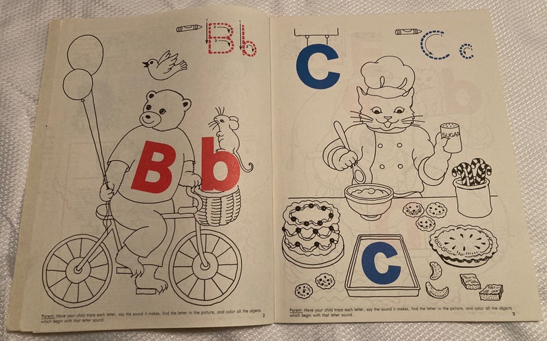 Vintage 1984 Golden Step Ahead Preschool Workbook ABC - Etsy