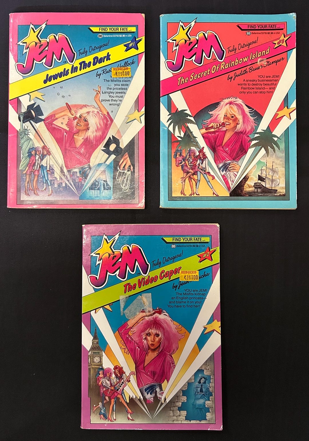 Vintage 1986 JEM the Holograms Find Your Fate Chapter Books 1-3 - Etsy