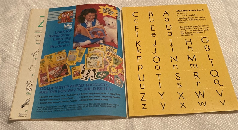 Vintage 1984 Golden Step Ahead Preschool Workbook ABC - Etsy