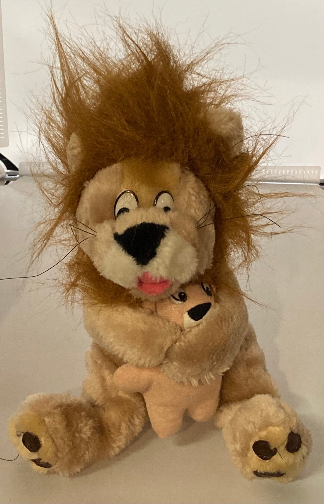 Vintage Lion With Baby Stuffed Animal by FANCY TOYS - Etsy
