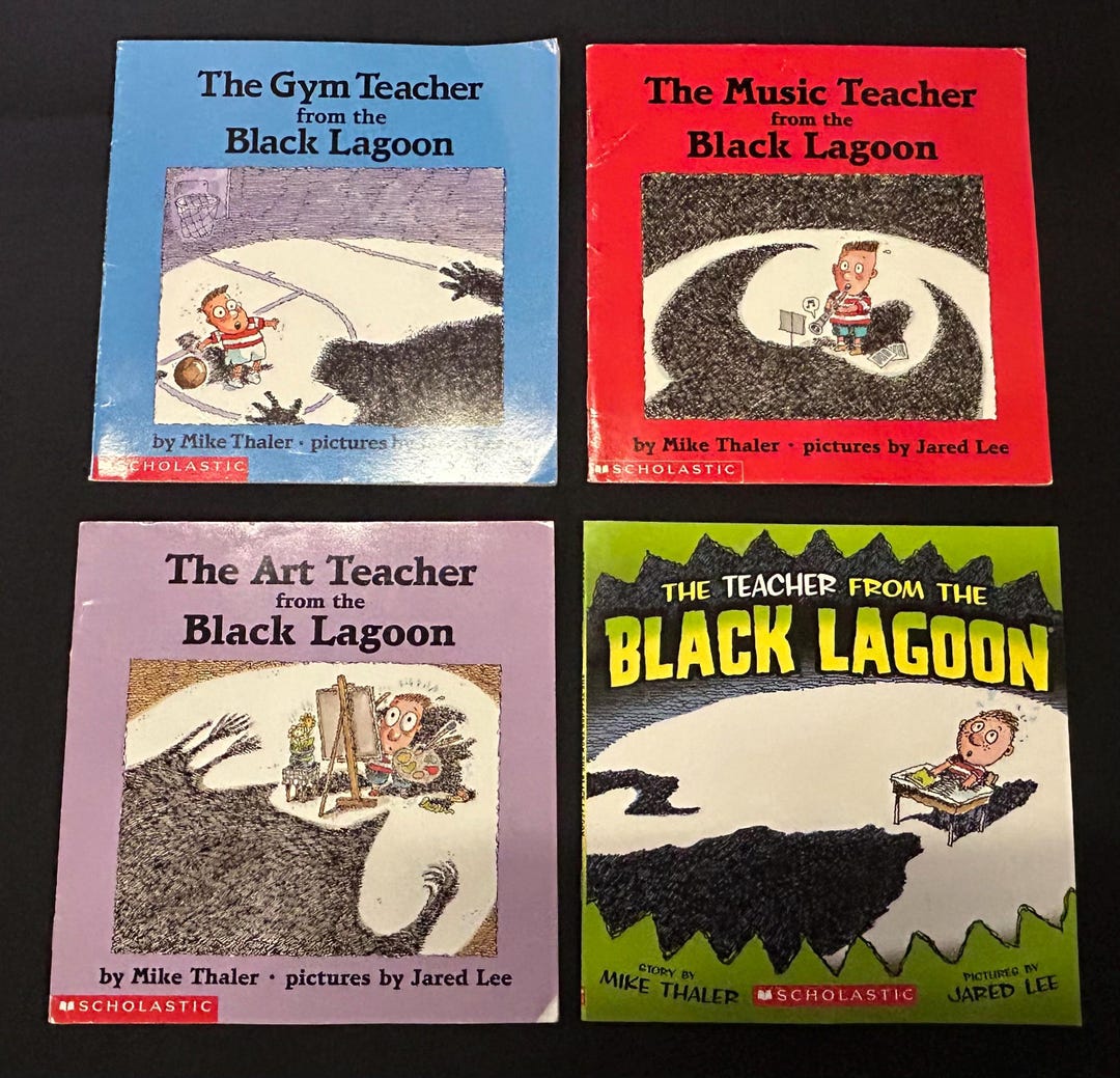 Set of 4 BLACK LAGOON Childrens Books by Mike Thaler and Jared Lee - Etsy
