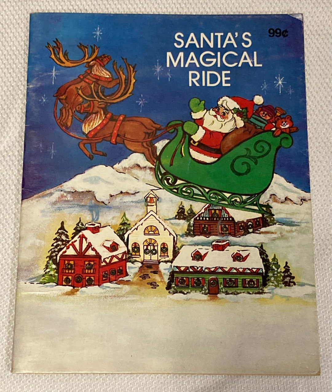 Vintage 1990 Santa’s Magical Ride Christmas Coloring Book by LANDOLL ...
