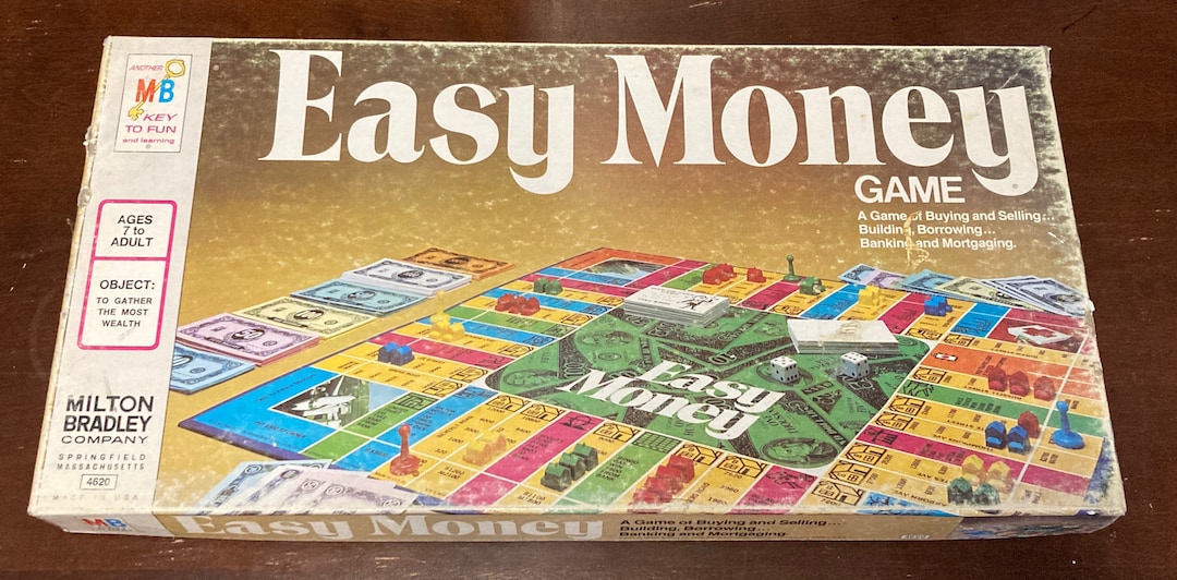 Vintage 1974 Milton Bradley EASY MONEY Board Game - Etsy