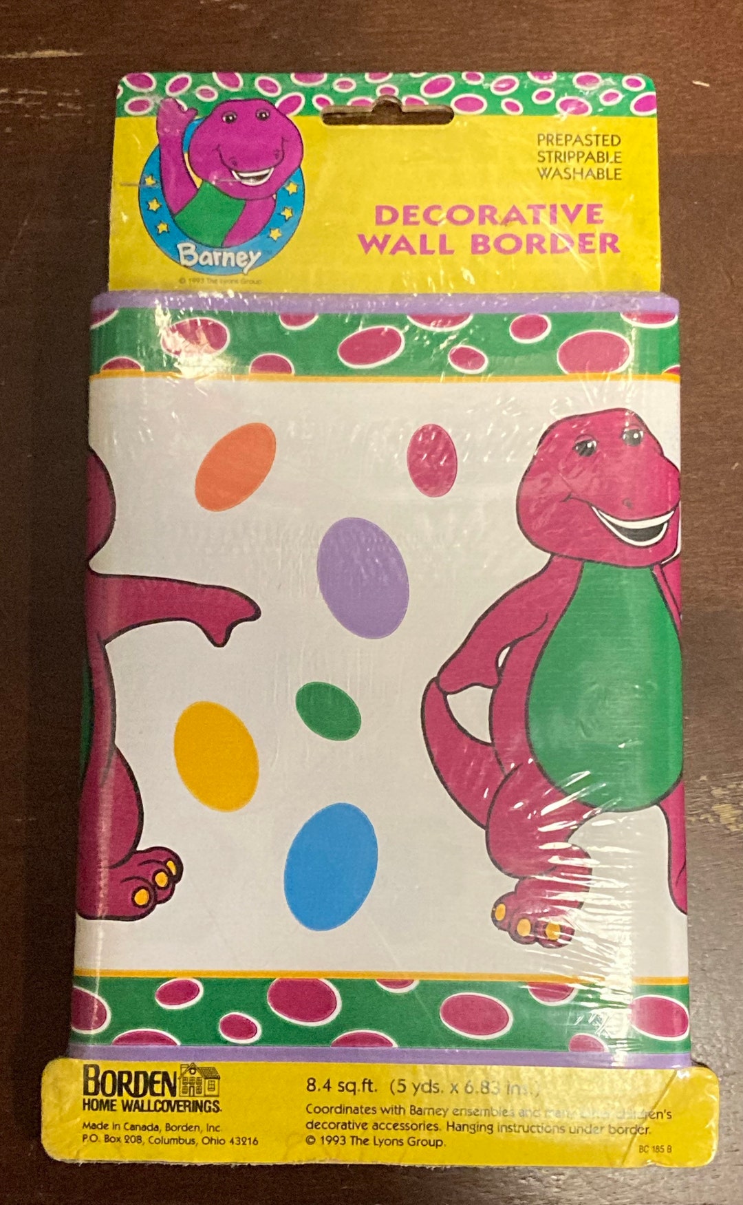 Vintage 1993 Barney Decorative Wall Border 8.4 Sq.ft. - Etsy